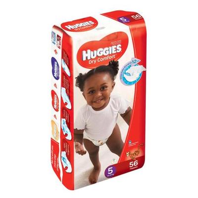 Huggies Dry Comfort Size 5 Jumbo Pack 56 Nappies | PnP