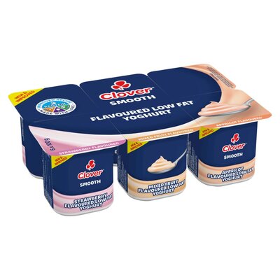 Clover Low Fat Smooth Mix Fruit Dairy Snack 6 x 100g | PnP