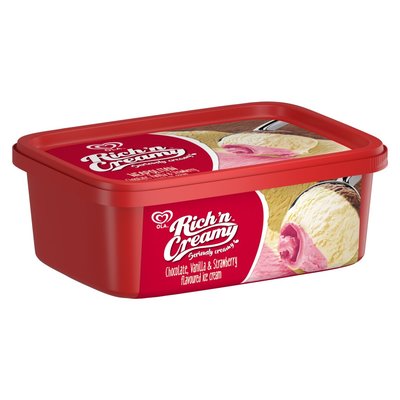 Ola Rich n Creamy Neopolitan Chocolate Vanilla & Strawberry Flavoured ...