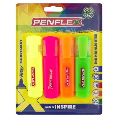 Penflex Assorted Fine Whiteboard Markers 4 Pack | PnP