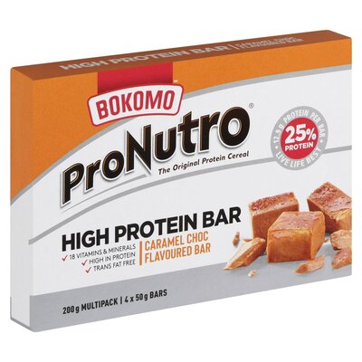 Pronutro Caramel Choc Flavoured High Protein Bar Pack 4 x 50g | PnP