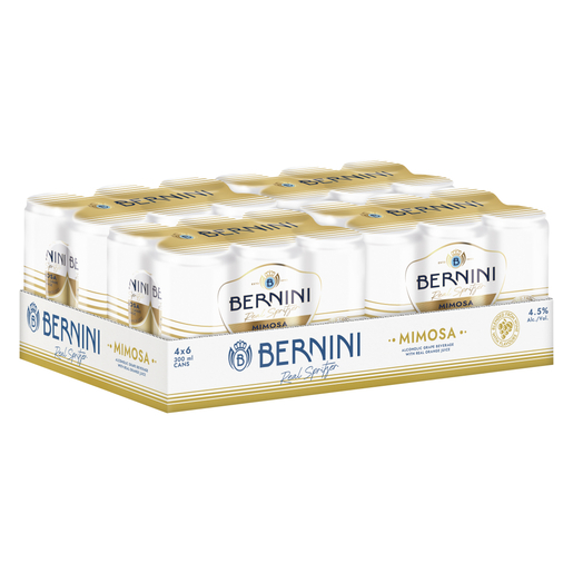 Bernini Mimosa Can 24 x 300ml | PnP