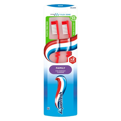 Aquafresh Toothbrush Family Medium 2 Pack | PnP