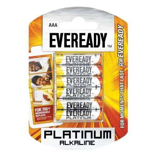 Eveready Platinum Alkaline Batteries AAA 6 Pack | PnP