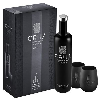 Cruz Vintage Black 750ml & 2 Glasses | PnP