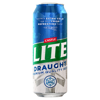 Castle Lite Draught Beer 6 x 500ml | PnP