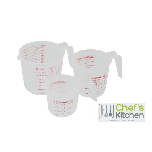 Chef's Kitchen Measuring Jug Set 3 Piece | PnP