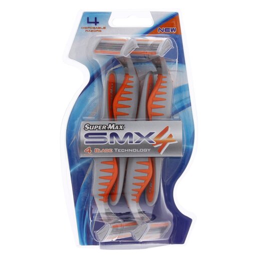 Super-Max Smx4 Mens Disposable Razors 4ea | PnP