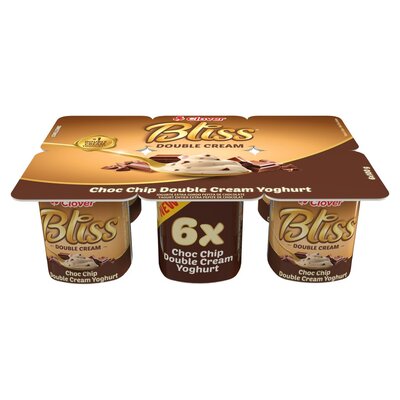 Clover Bliss Choc Chip Double Cream Yoghurt 6 Pack | PnP