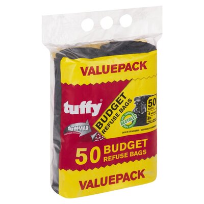 Tuffy Budget Black Refuse Bag 50 Pack | PnP