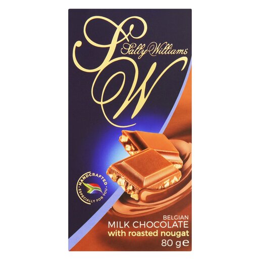 Sally Williams Milk Chocolate Slab With Roasted Nougat 80g | PnP