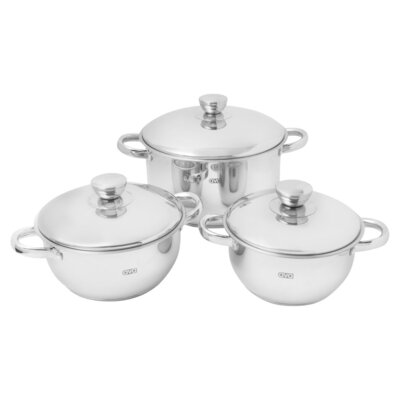 Tissolli 15 Piece Stainless Steel Cookware Set, 6 Piece Knife Set & 3 ...
