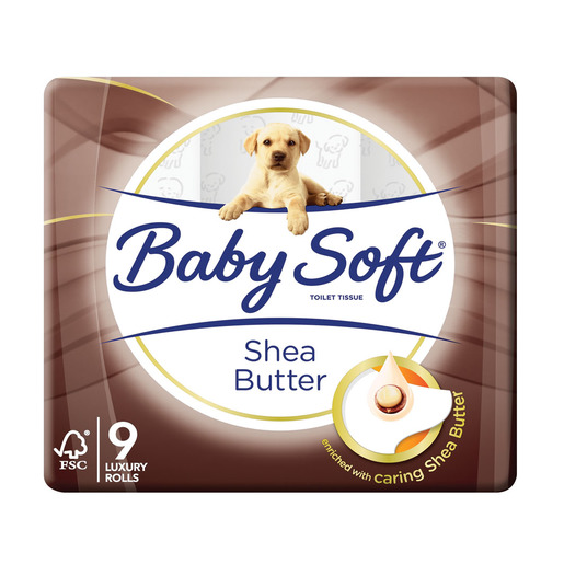 Baby Soft 2 ply Toilet Paper Shea Butter 9s | PnP