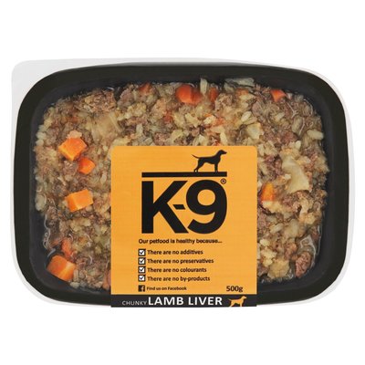 K-9 Foods Lamb & Liver Pet Food 500g | Smart Price Specials | PnP Home