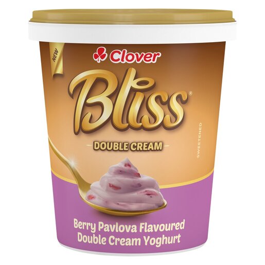 Clover Bliss Berry Pavlova Flavoured Double Cream Yoghurt 1kg | Smart ...