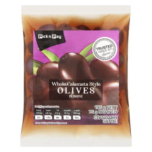 PnP Whole Calamata Style Olives 195g | PnP
