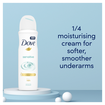 Dove Sensitive Antiperspirant Deodorant Body Spray 150ml | PnP