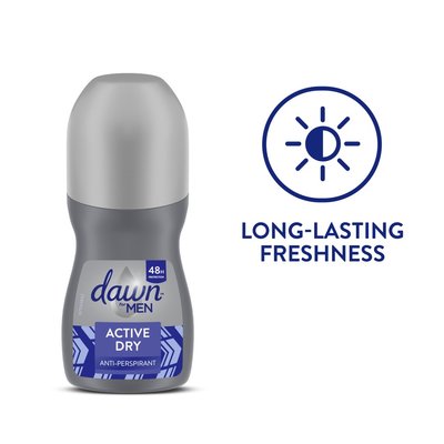 Dawn Men Active Dry Roll On 45ml | PnP