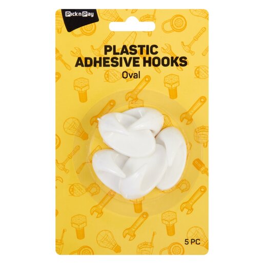 PnP Plastic Adhesive Oval Hooks | PnP
