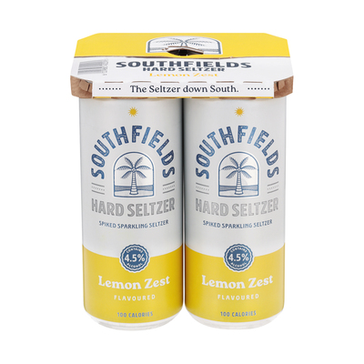 Southfields Hard Seltzer Lemon CAN 330ml x 4 | PnP