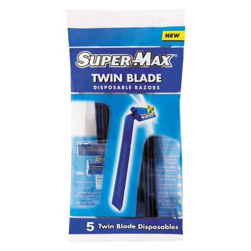 Super-Max Men's Twin Blade Disposable Razors 5ea | PnP