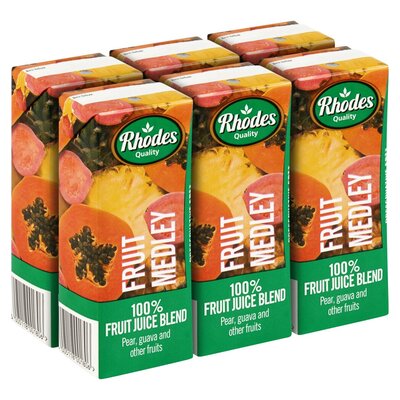Rhodes 100% Fruit Medley Fruit Juice 200ml x 6 | PnP