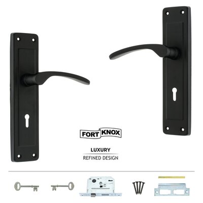 Fort Knox 3-Lever No.8 Anouk Matte Black Lockset | PnP