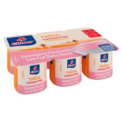 Clover Nolac Lactose Free Strawberry Dairy Snack 6 Pack | PnP