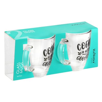 Valvetro Mug Glass 370ml 2 Piece | PnP