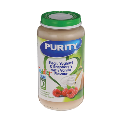 Purity Jar Pears, Yoghurt & Raspberry with Vanilla Flavour 250ml from ...