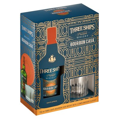 Three Ships Bourbon Cask Gift Pack 750ml | PnP