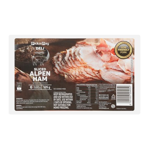 PnP Sliced Alpen Ham 125g | PnP