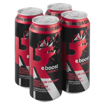 Reboost Energy Drink Cherry, Plum & Cinnamon 4 x 500ml | PnP