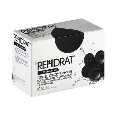 Rehidrat Blackcurrant Oral Electrolyte Mixture Sachet 20 x 14g | PnP