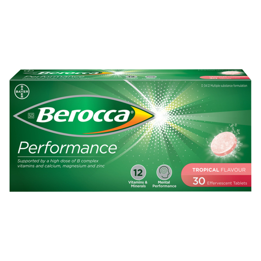 Berocca Performance Tropical Flavour 30 Effervescent Tablets | PnP