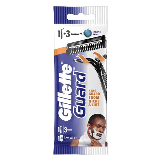 Gillette Guard Razor + 2 Blades + Prep Sach 3 | PnP