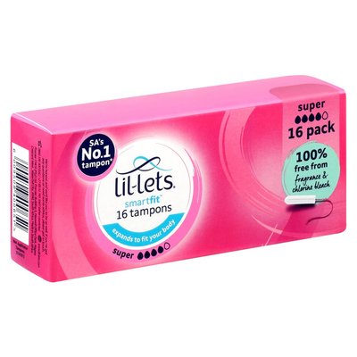 Lil-Lets Non-Applicator Tampons Super 16 Pack | PnP