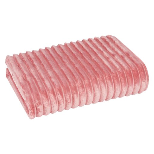 Inspired Ribbed Throw Blush 150 x 180cm | PnP