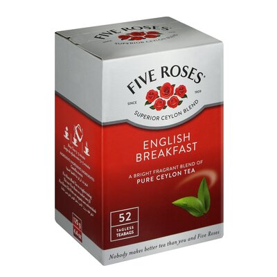 Five Roses Classic English Breakfast Tagless Teabags 52 Pack | PnP