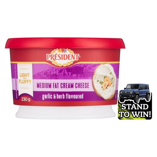President Garlic & Herb Cream Cheese 230g | PnP