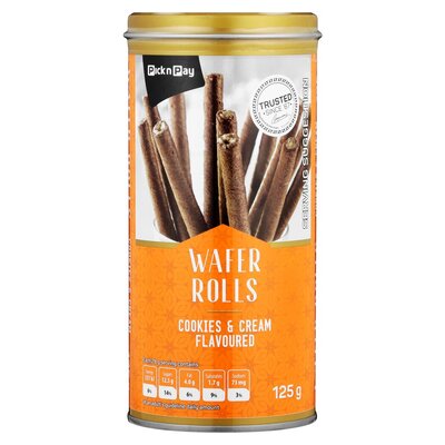 PnP Cookies & Cream Flavoured Wafer Rolls 125g | PnP