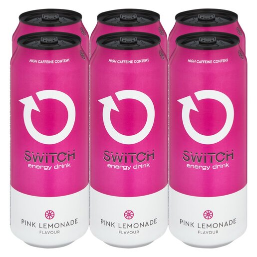 Switch Pink Lemonade Energy Drink 6 x 500ml | PnP
