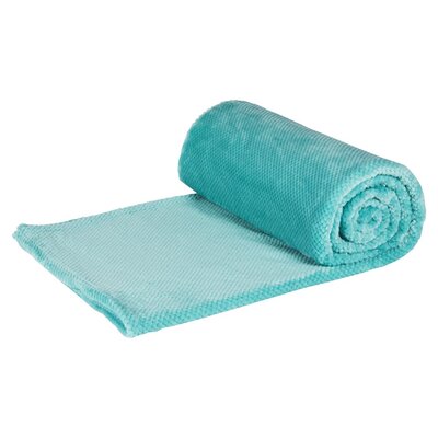 Inspired Eggshell Blue Popcorn Flannel Fleece Throw 150 x 200cm | PnP