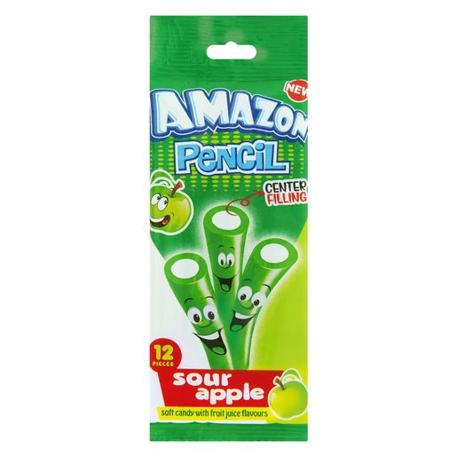 Amazon Sour Apple Pencil Candy 80g | PnP