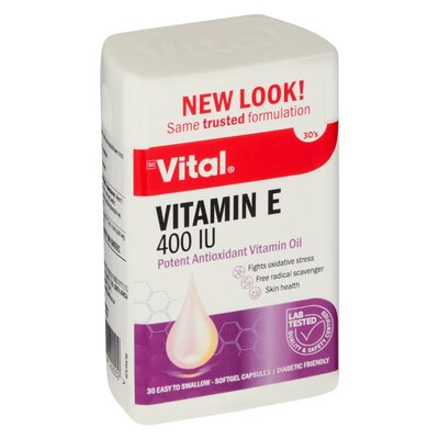 Vital Vitamin E 400 Iu Antioxidant 30 Capsules | PnP