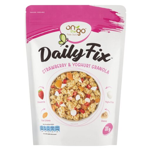 On The Go Daily Fix Strawberry & Yoghurt Granola 350g | Smart Price ...