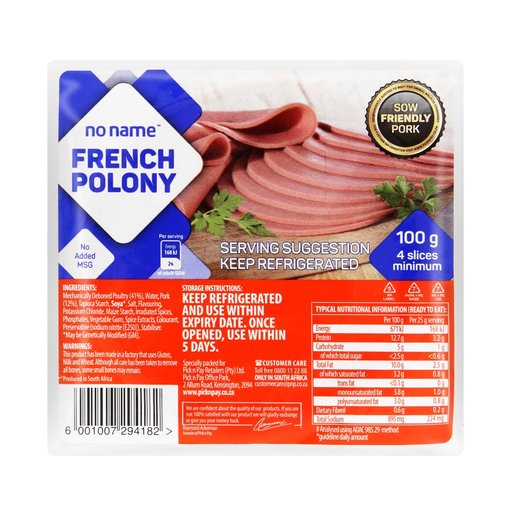 PnP No Name French Polony 100g | PnP