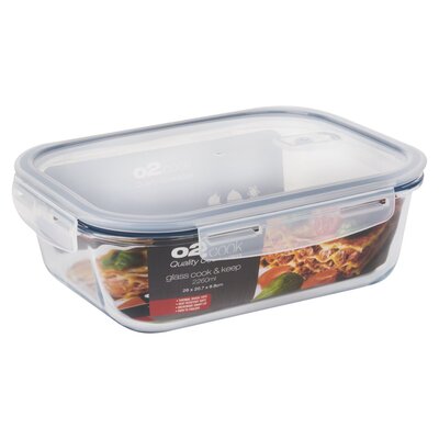 02 Cook Glass Cook & Keep Rectangular Container 2260ml | PnP