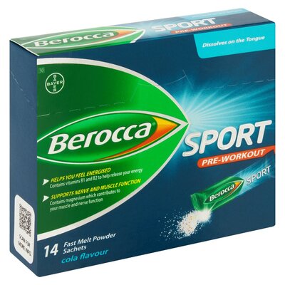 Berocca Sport Cola Pre-workout Fast Melt Powder Sachets 14 Pack | PnP