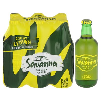 Savanna Cider Angry Lemon NRB 6 x 330ml | PnP